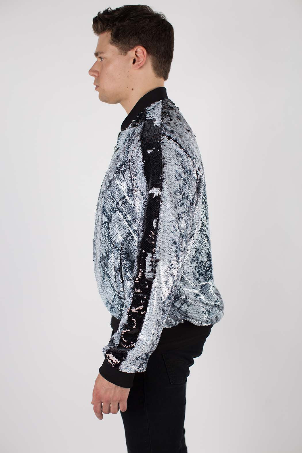Any Old Iron Men's Whitesnake Sequin Bomber Jacket