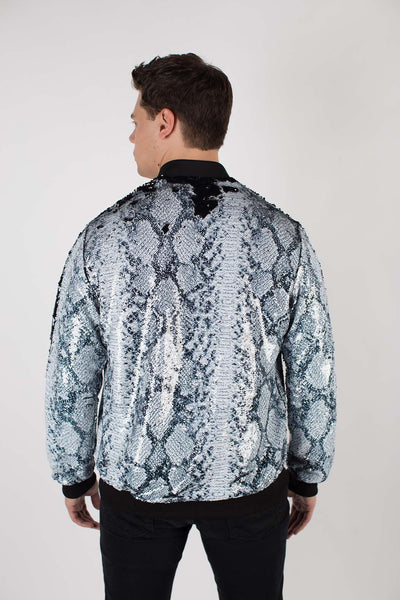 Any Old Iron Men's Whitesnake Sequin Bomber Jacket